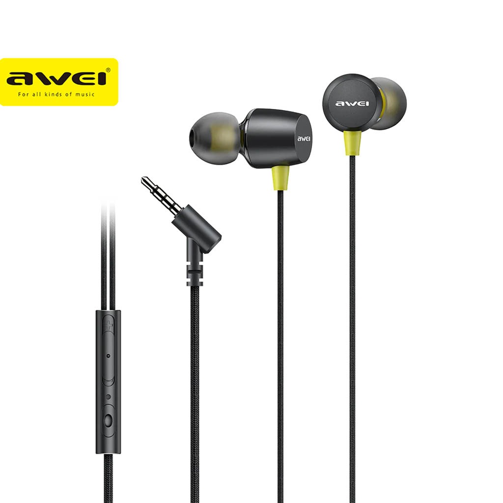 Awei L5 Sports In-Ear Earphones with Microphone Wired Headset Mini ...
