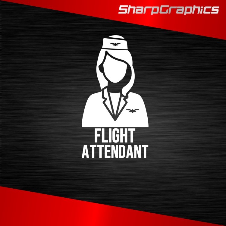 FLIGHT ATTENDANT FA Profession Sticker Decal | Shopee Philippines