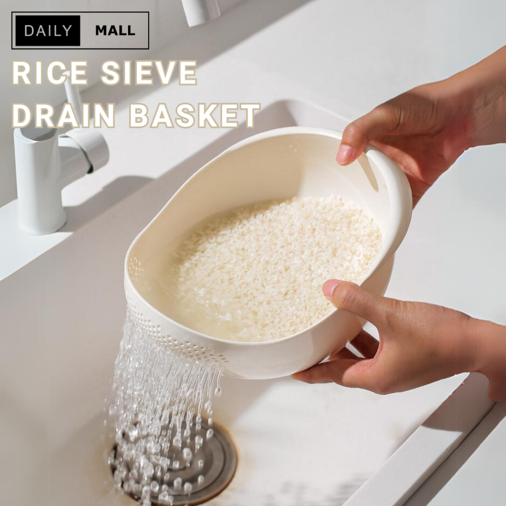 Rice Washing Sieve Drain Basket Kitchen Supplies Household ...