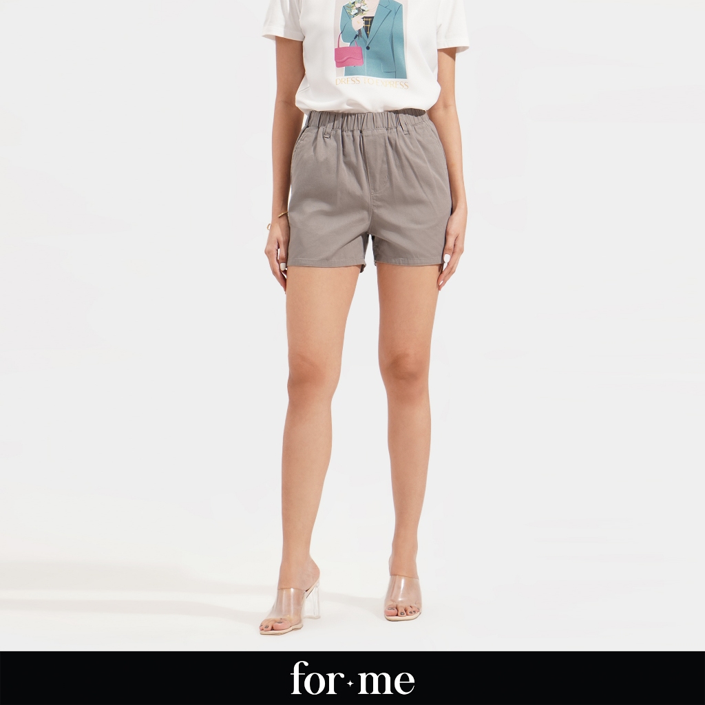 ForMe Pull Up Cozy Shorts for Women (Gray/Olive) | Shopee Philippines