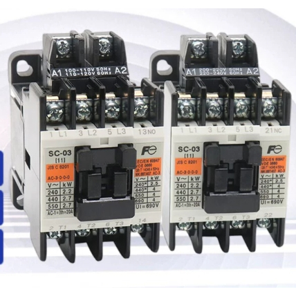 Authentic Japanese Fuji AC Contactor SC-03 SC-0 SC-05 AC220V/AC24V ...