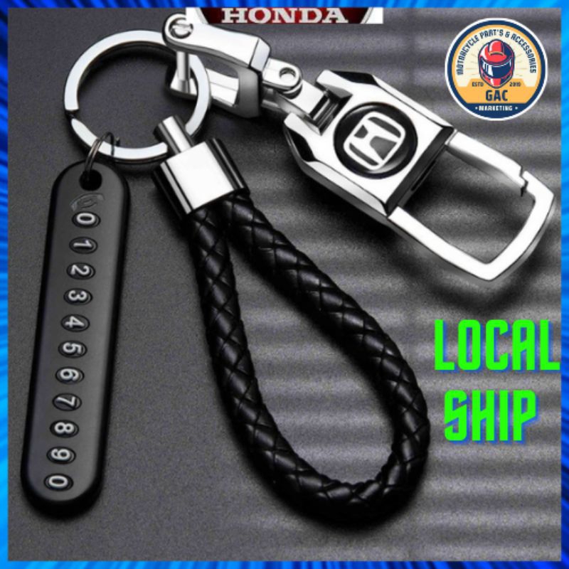 Honda Car Keychain Stainless Motorcycle Key Holder Rustproof | Shopee ...
