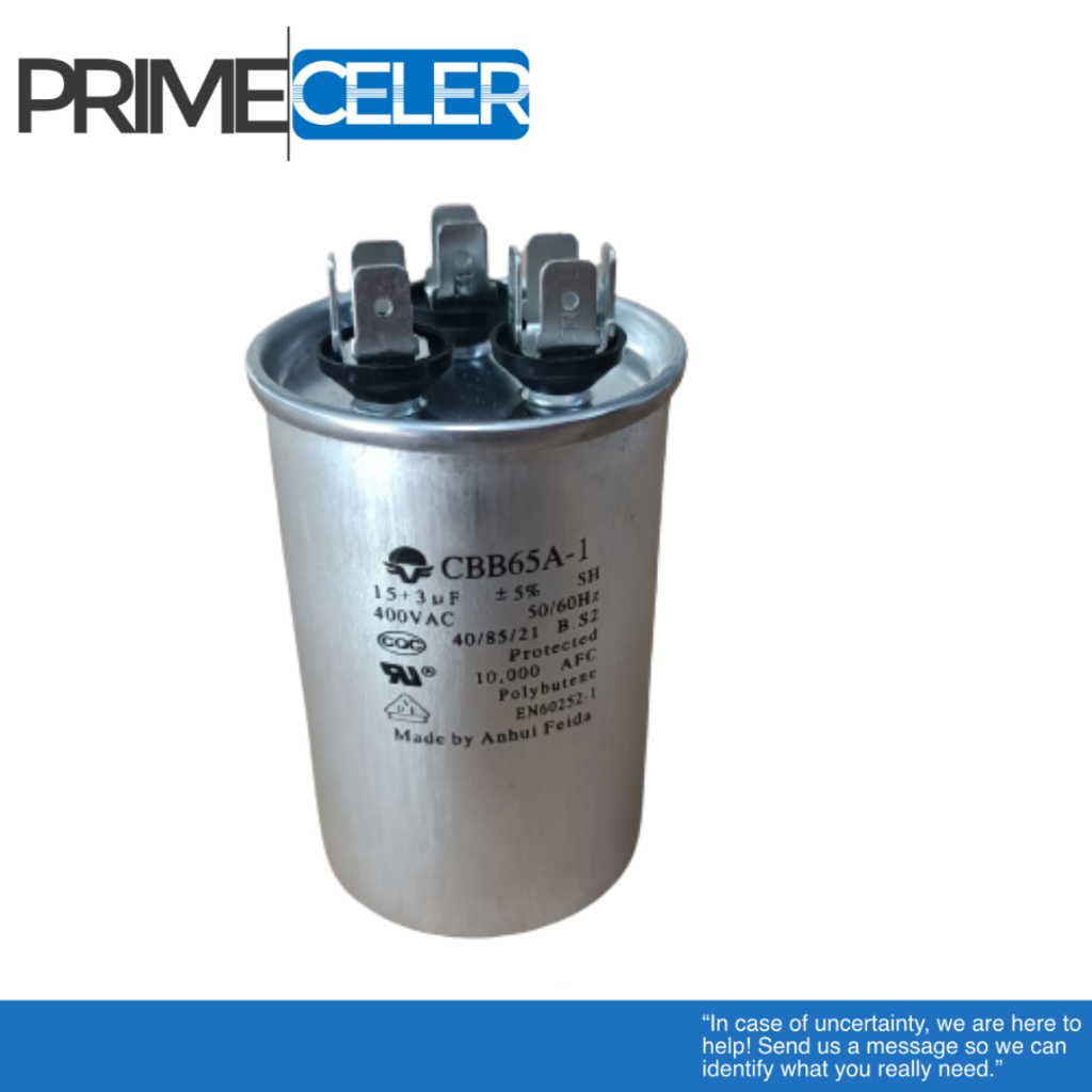 Capacitor for Aircon Unit 15+3uf 400VAC | Shopee Philippines