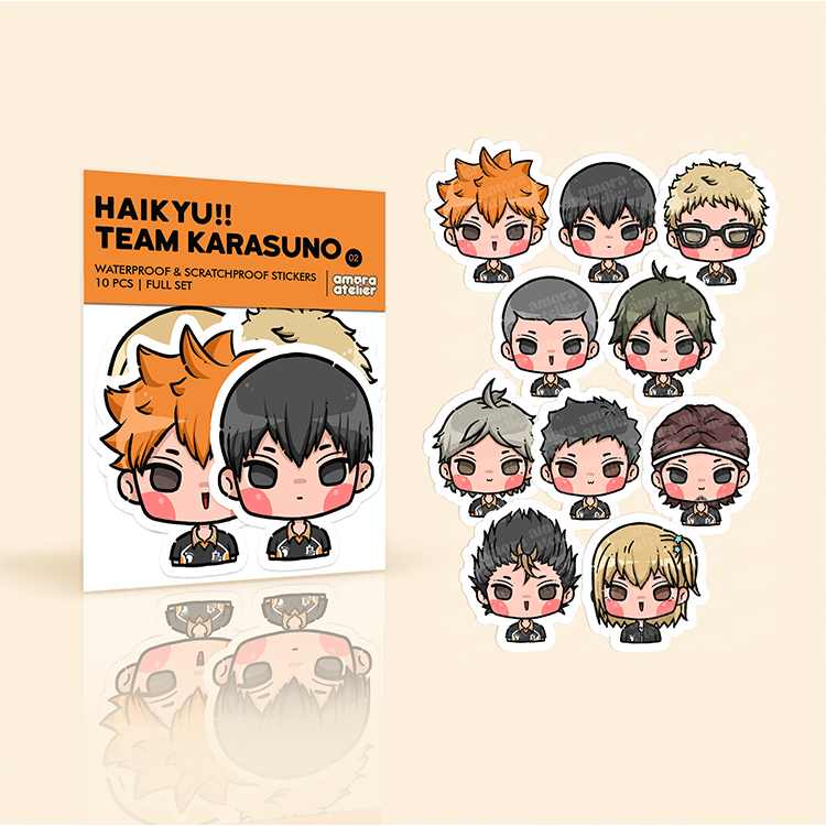 Sticker Pack | Haikyu!! Team Karasuno Laptop Sticker No. 02 | Fan Art ...