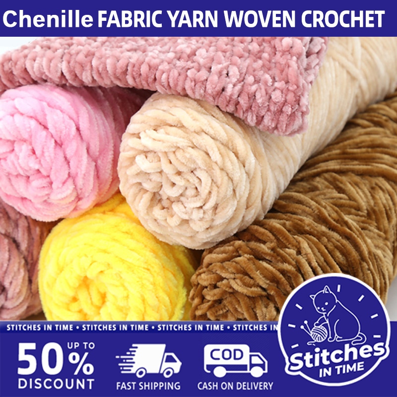 ST CL A Velvet Chenille Polyester Yarn Woven Wool DIY Bright Line ...