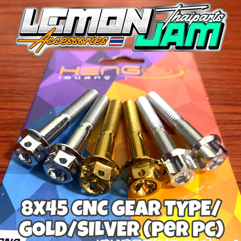 HENG 8X45 CNC GEAR , GOLD , SILVER (PER PIECE)E | Shopee Philippines