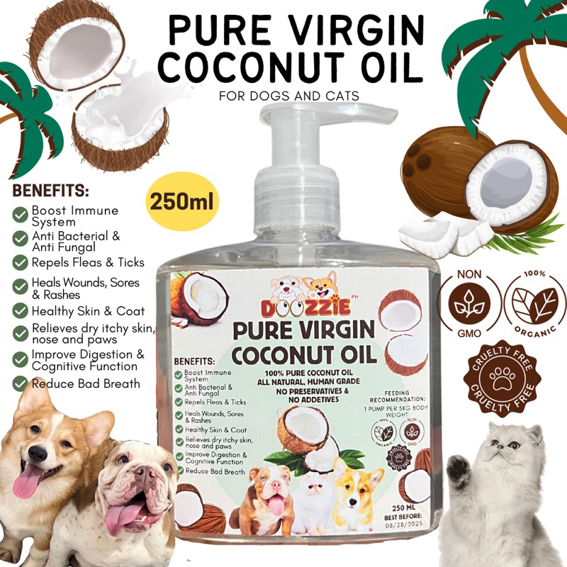 Doozzie Pure Virgin Coconut Oil For Dogs and Cats | Shopee Philippines