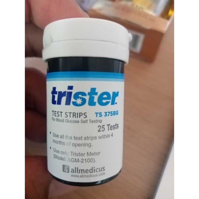 Trister Blood Glucose Test Strips 25's Exp Oct 2025 | Shopee Philippines