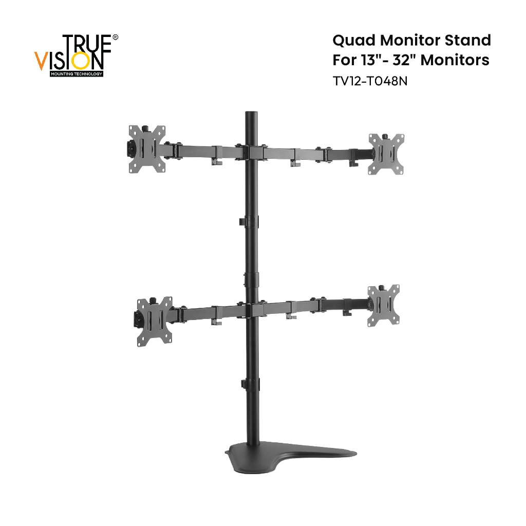 True Vision Quad Monitor Stand for 13”-32” TV12-T048N | Shopee Philippines