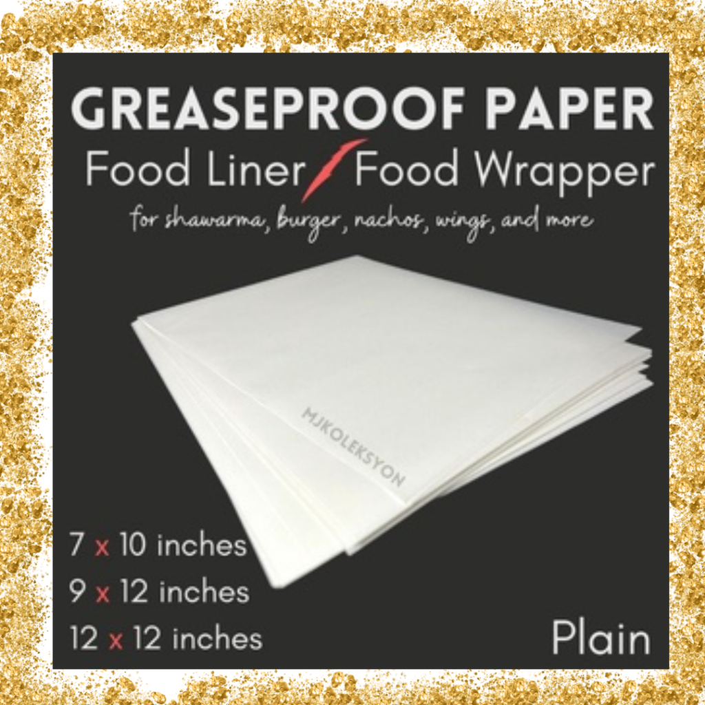 100pcs Food Liner Wrapper Grease Proof Paper for shawarwa burger nachos ...