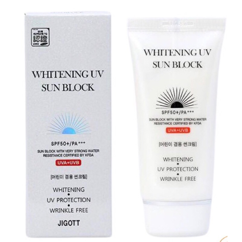 Jigott Whitening UV Sun Block SPF 50+/PA+++ 70ml | Shopee Philippines