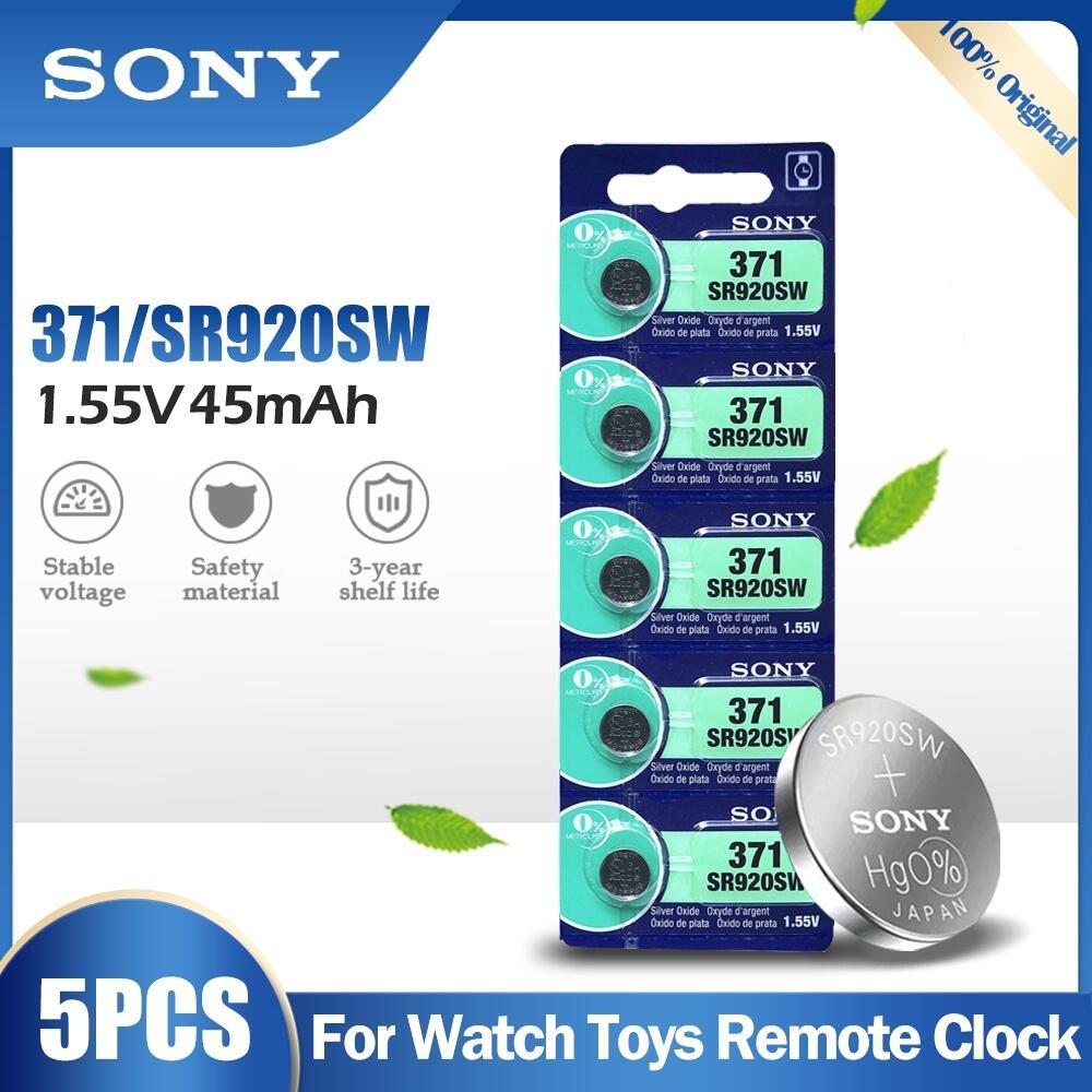 Sony 100% Original 371 SR920SW 920 1.55V Watch Battery SR920SW 371 ...