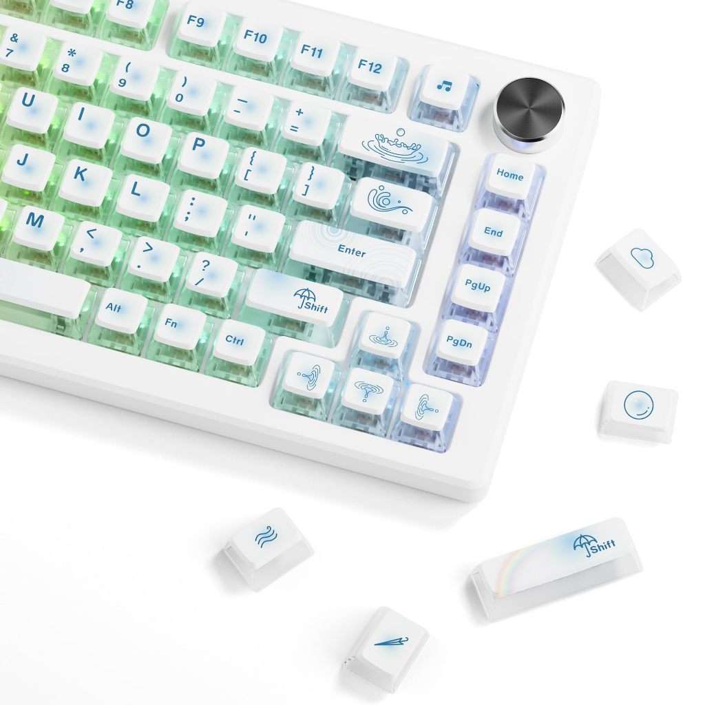 116 Keys Raindrop Theme ASA Profile PBT+PC Pudding Keycaps For 61/68/84 ...