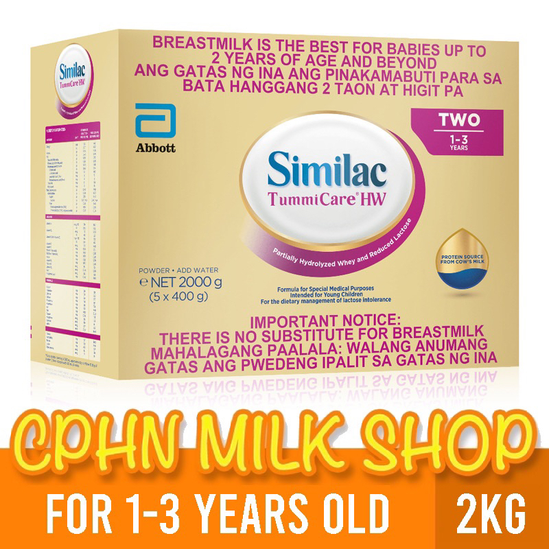 Similac TummiCare HW Two 2kg | 1.6kg for 1-3 Years Old Milk Supplement ...