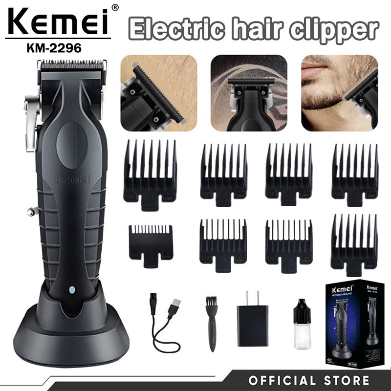Kemei KM-2296 Hair Clipper Oil Head Clipper Hair Carving Bald Head Haircut Machine Rechargeable ...