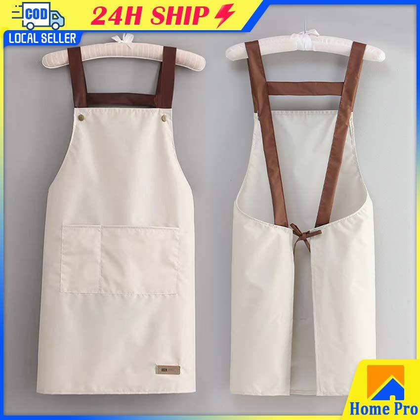 Kitchen Apron Women Waterproof Grill Apron With Pockets Waiter Apron ...