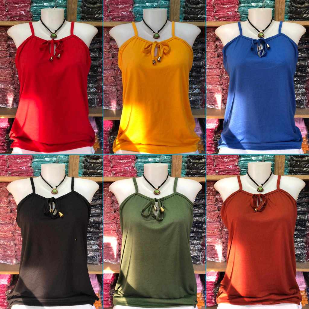 Melody sleeveless Front String Bells Top Plain (fit upto Large ...