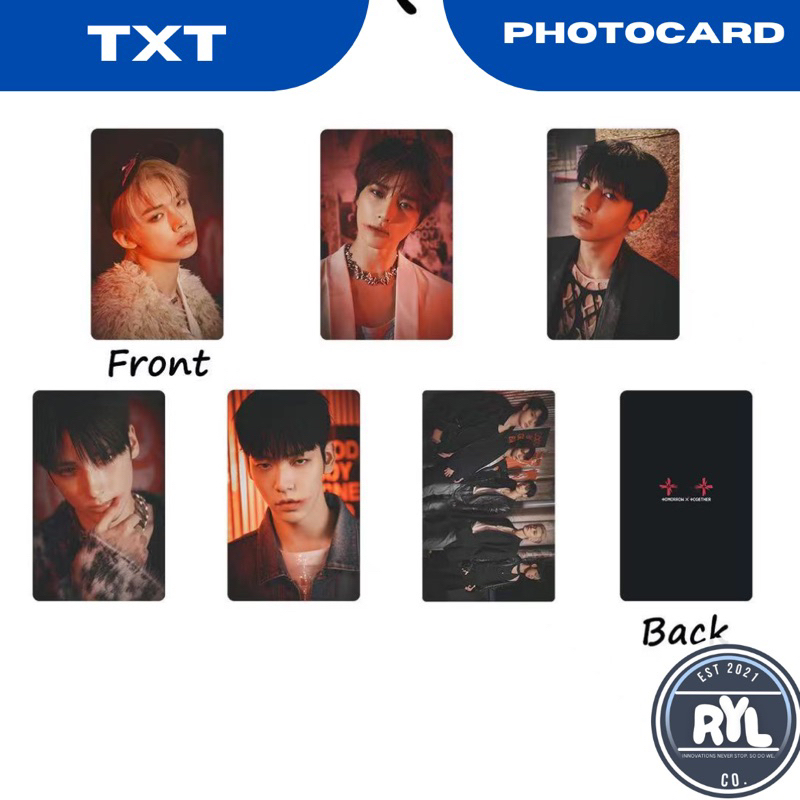[6 pcs/set] TXT Photocards with BACK print (Customized) | Shopee ...
