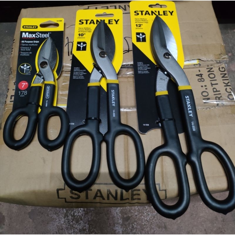 Stanley All Purpose Tin Snip (Gunting Yero) 14-569 7“, 14-556 10“, 14 ...