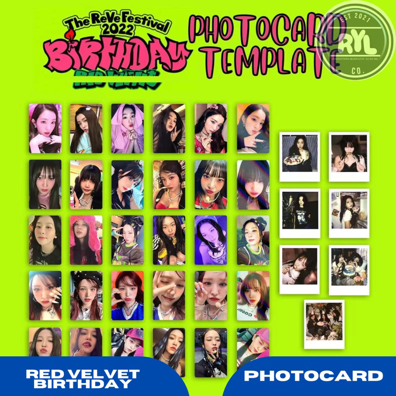 [5 pcs/set] RED VELVET ‘Birthday’ Album Photocards with BACK print ...