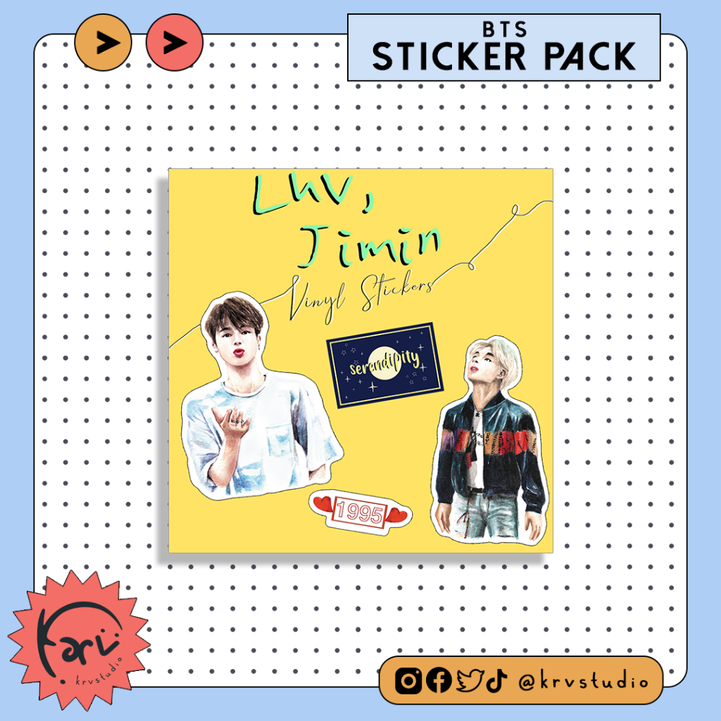 Luv, BTS: Jimin | KPop Vinyl Stickers | Bangtan stickers, BTS merch ...
