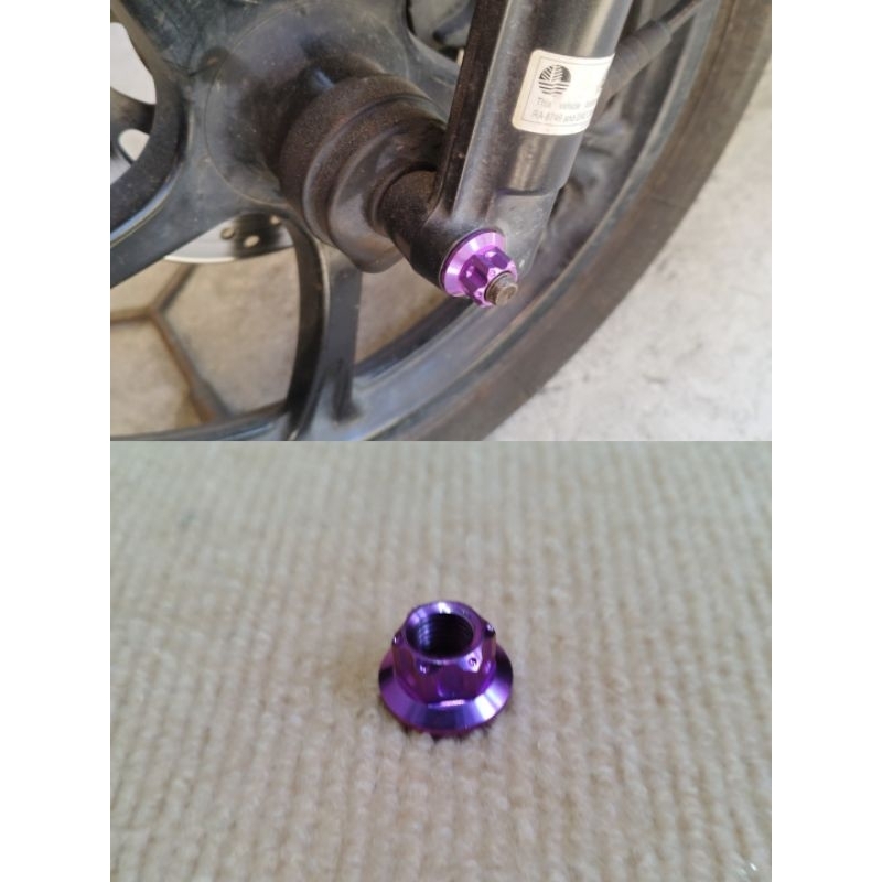 Titanium Gr5 Open Nut 10MM for Axle Mio,Nmax,Aerox (1pc) | Shopee ...