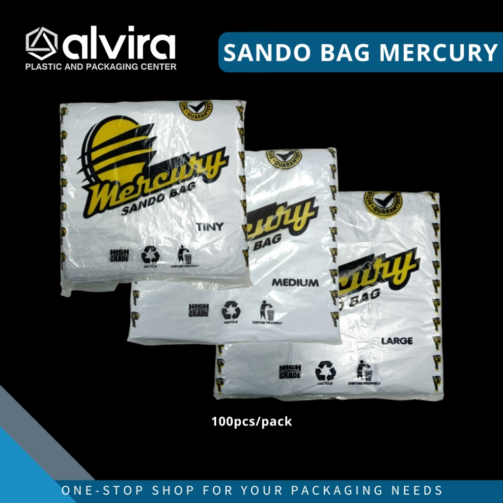 100pcs White Plastic Sando Bag (Mercury brand) | Shopee Philippines