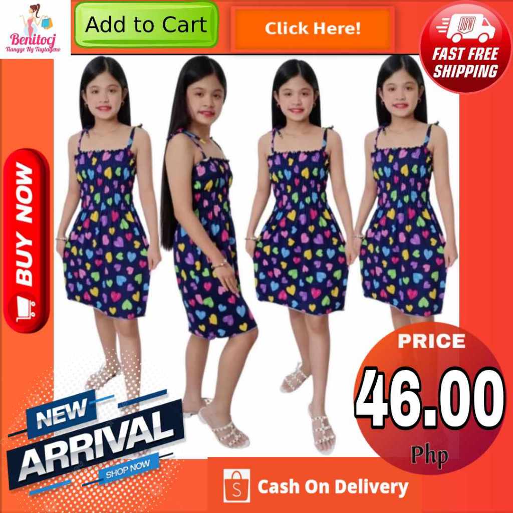 Smocking Bestida for Kids Girl 8-12YRS/OLD to TEENAGER Beachwear Dress ...