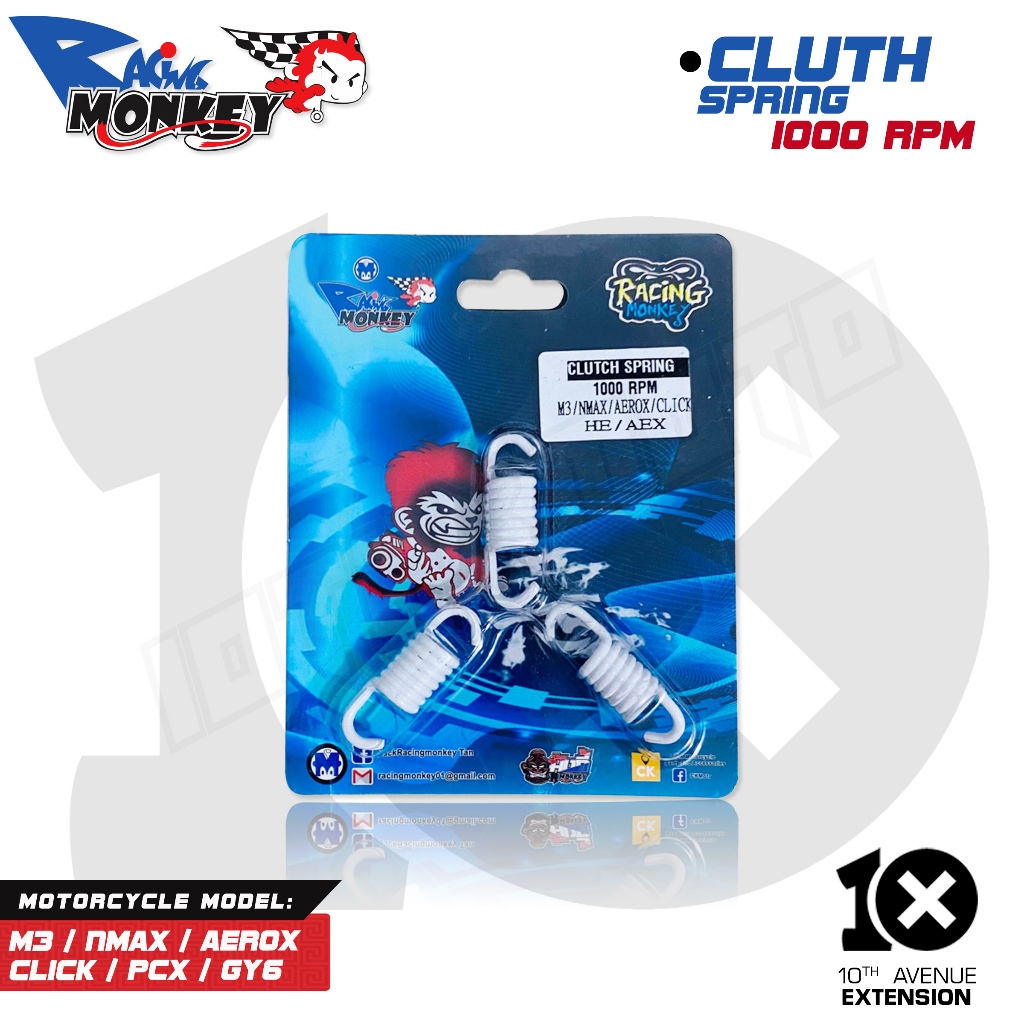 10thX Racing Monkey Clutch Spring 1000 RPM for Mio i 125/M3/Aerox/Nmax ...