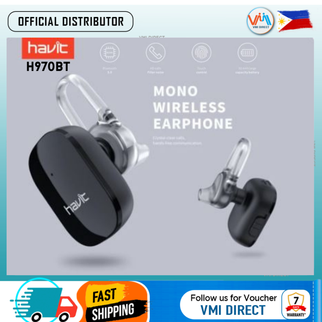 Havit H970BT Black Wireless Single Bluetooth Earphone with Microphone ...
