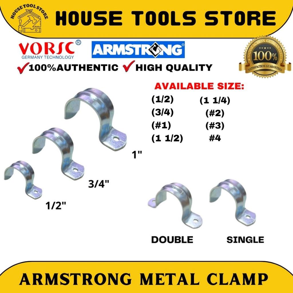 ARMSTRONG METAL CLAMP (SINGLE/ DOUBLE) | Shopee Philippines