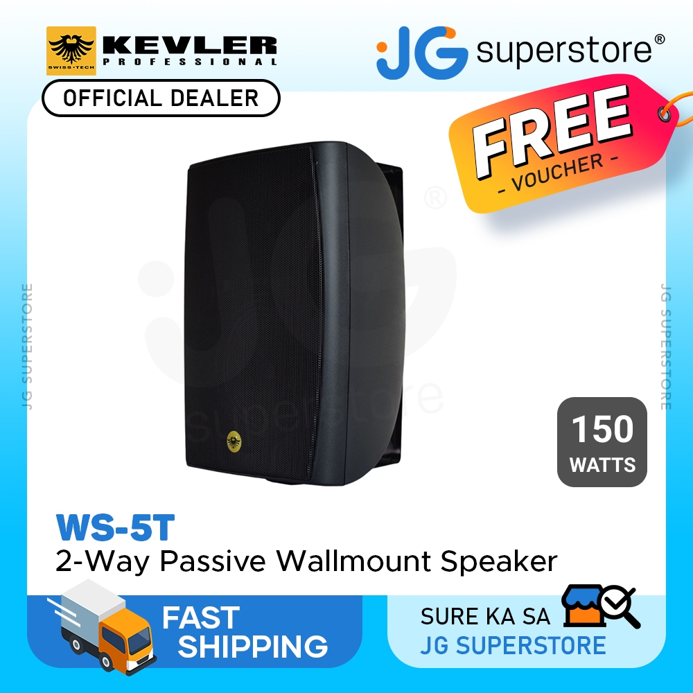 KEVLER 5" 2-Way 150W Wall Mount Speaker with Multi-Tap Function, 90dB ...