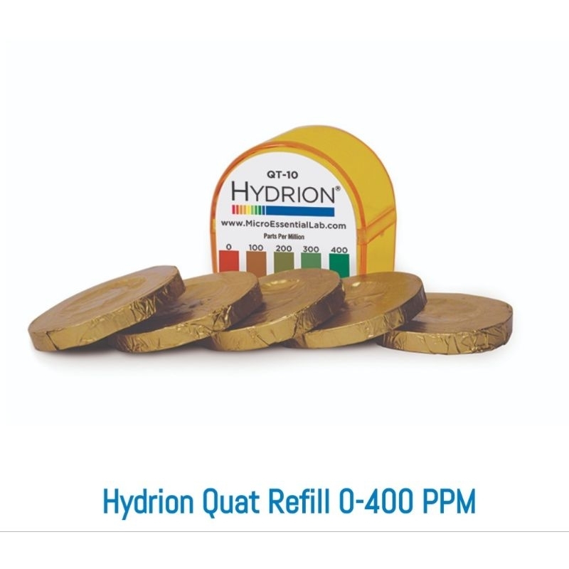 Hydrion 0-400 ppm QT-10 Quat Check Test Strips Paper with Dispenser ...