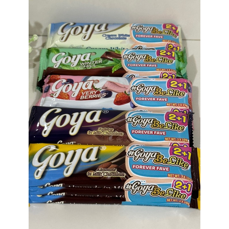 SALE‼️GOYA CHOCOLATE BAR ALMOND / DARK / MILK / MILK CHOCOLATE 3PCS ...