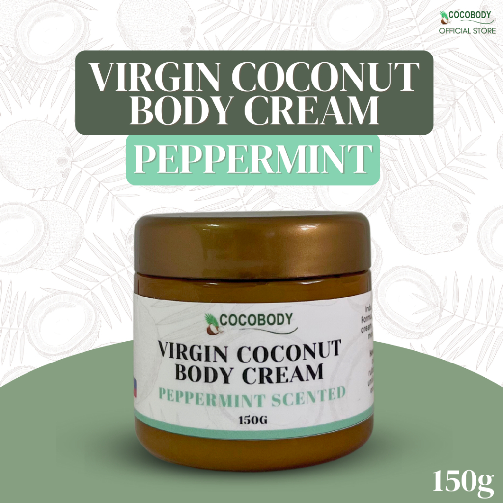 Cocobody, Virgin Coconut Body Cream Peppermint 150g | Shopee Philippines