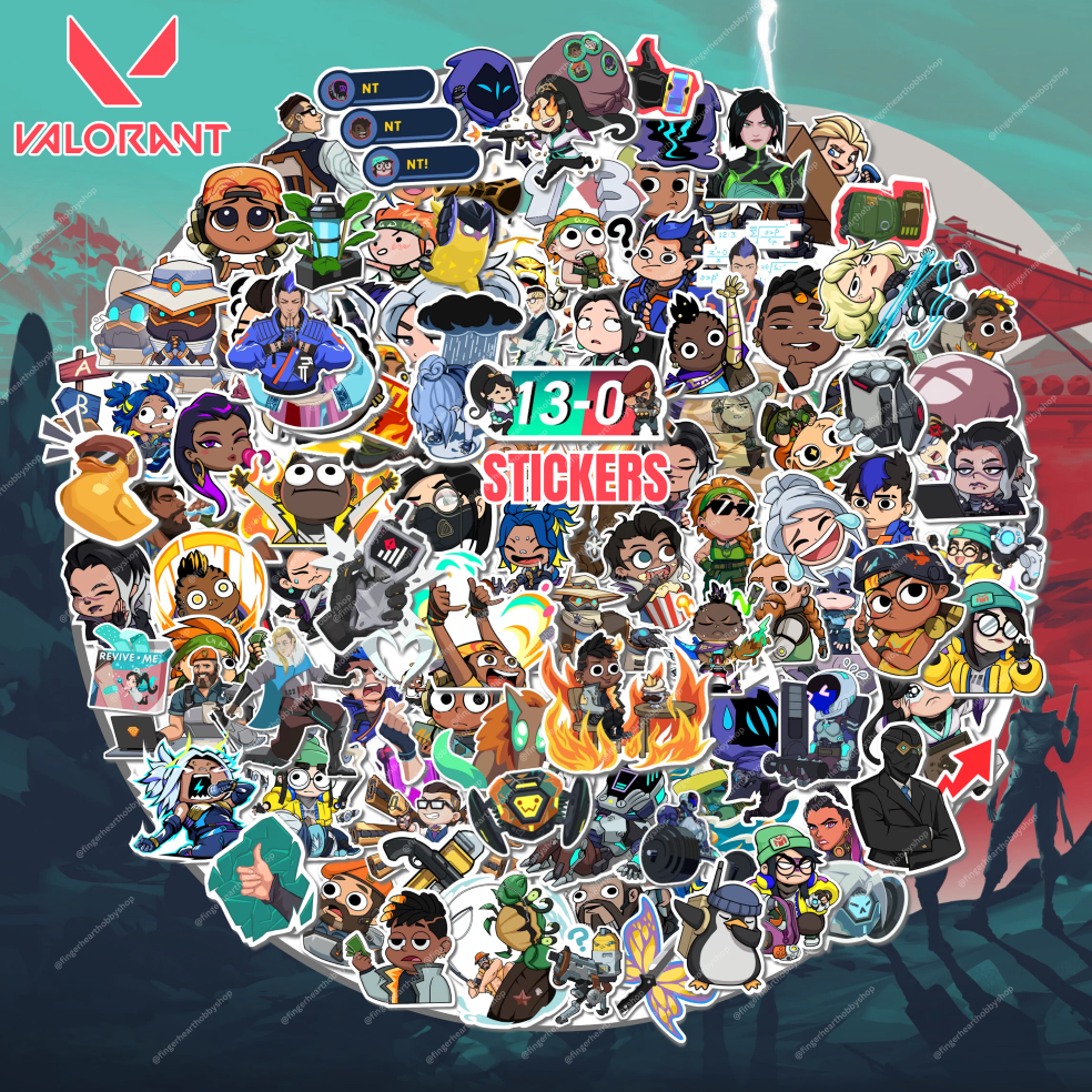 Valorant Video Game Waterproof Stickers | Viper,Jett,KJ,Sage,Phoenix ...