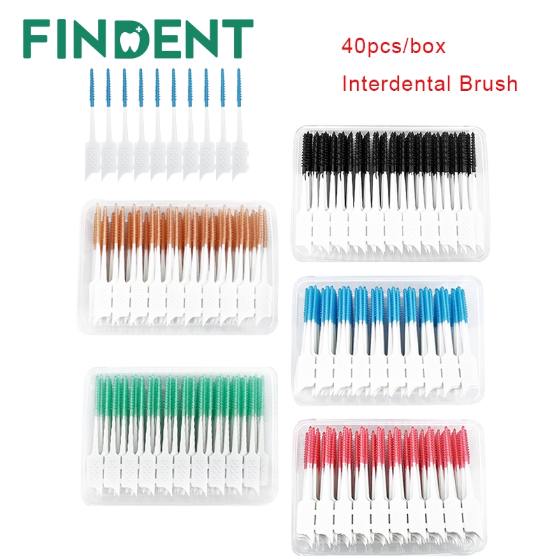 40Pcs/Set Interdental Brush Clean Between Teeth Toothbrush Dental ...