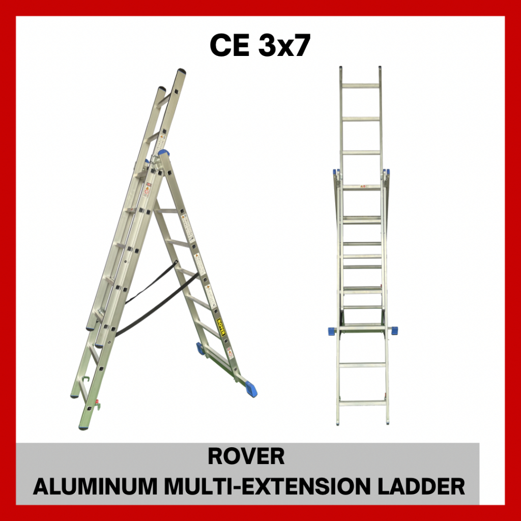ROVER Aluminum Multi-Extension Ladder 7x3 steps | Shopee Philippines