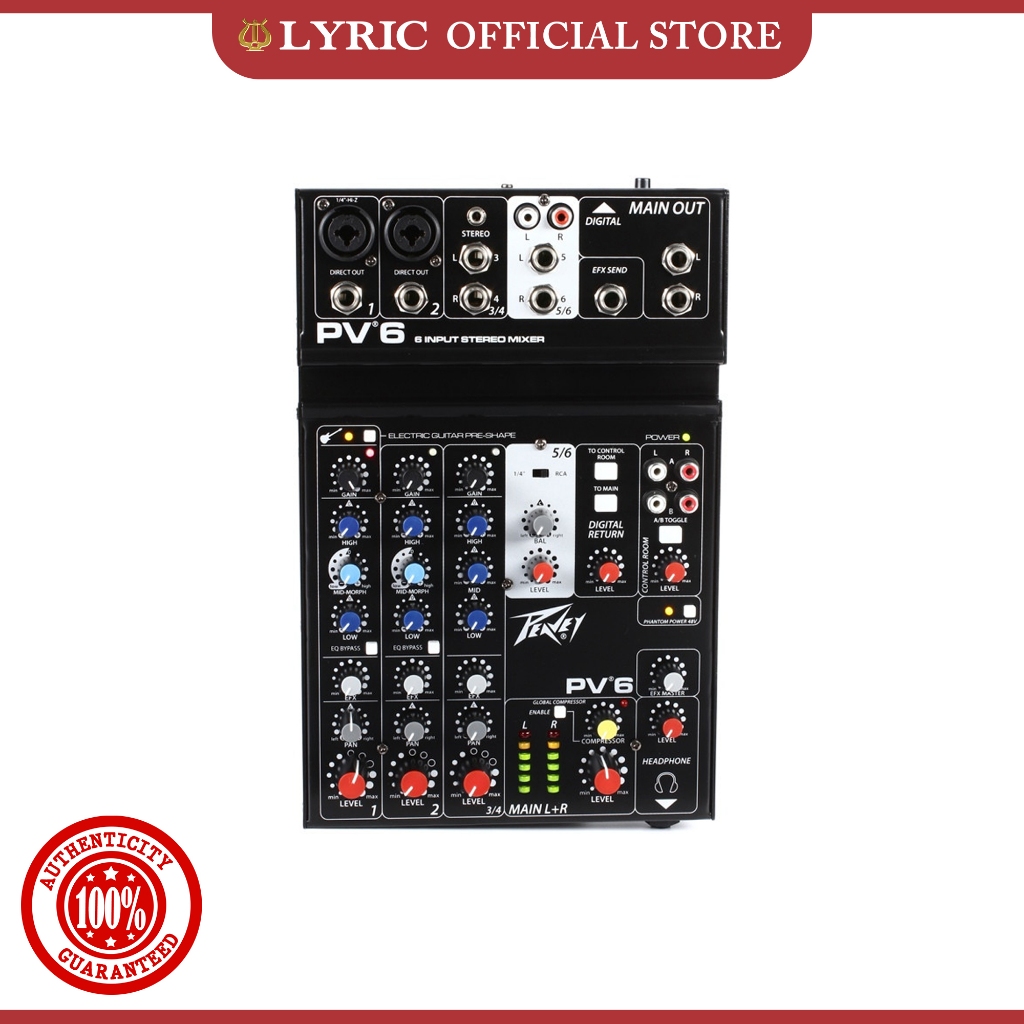 Peavey PV6 Mixer Usb | Shopee Philippines