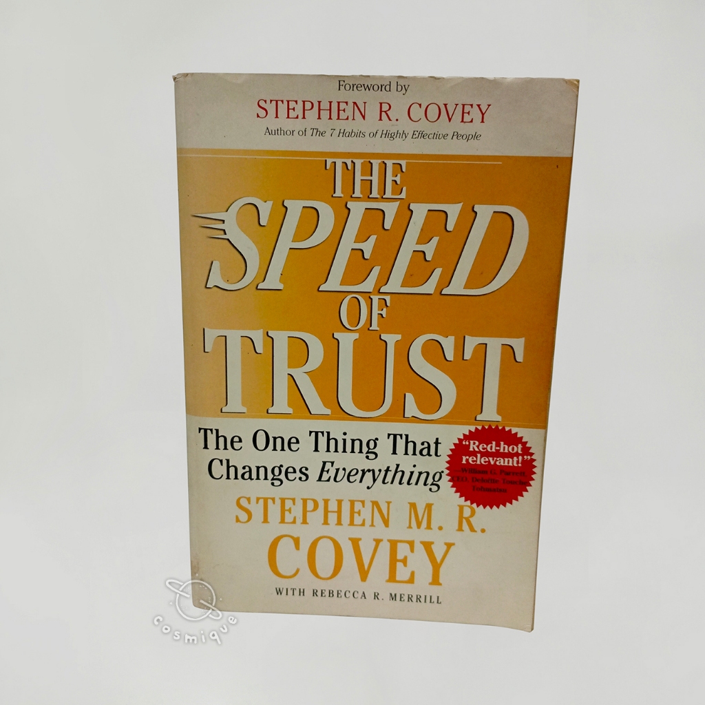 The Speed of Trust by Stephen M. R. Covey (SELF-HELP BOOK - PRELOVED ...