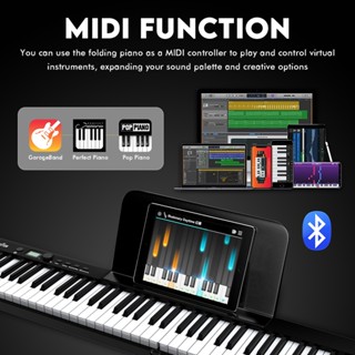 RIXTON Portable Digital Piano 88 Keys Foldable Piano Keyboard Electric ...