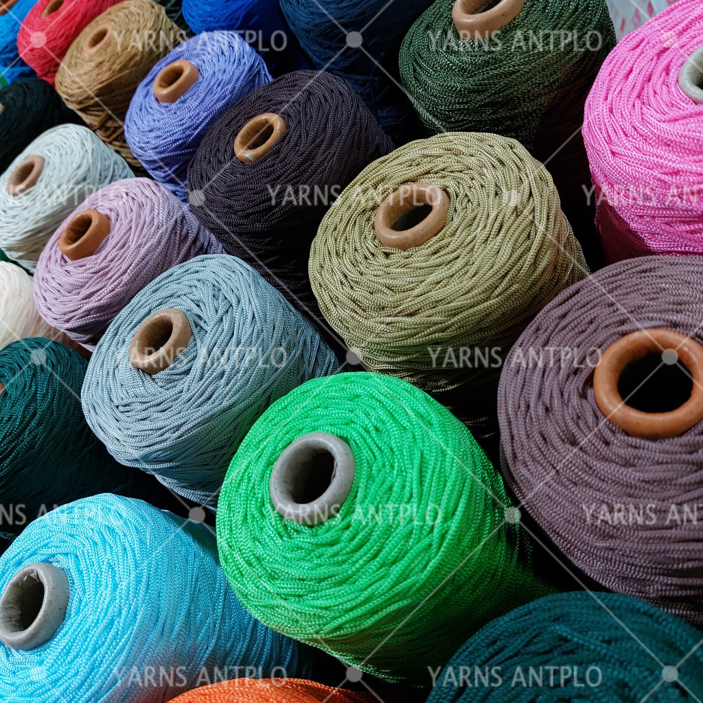 Yarns Art: 2MM TINY CORDS/ POLYPROPYLENE NYLON (ROUND BRAIDED) ROPE ...