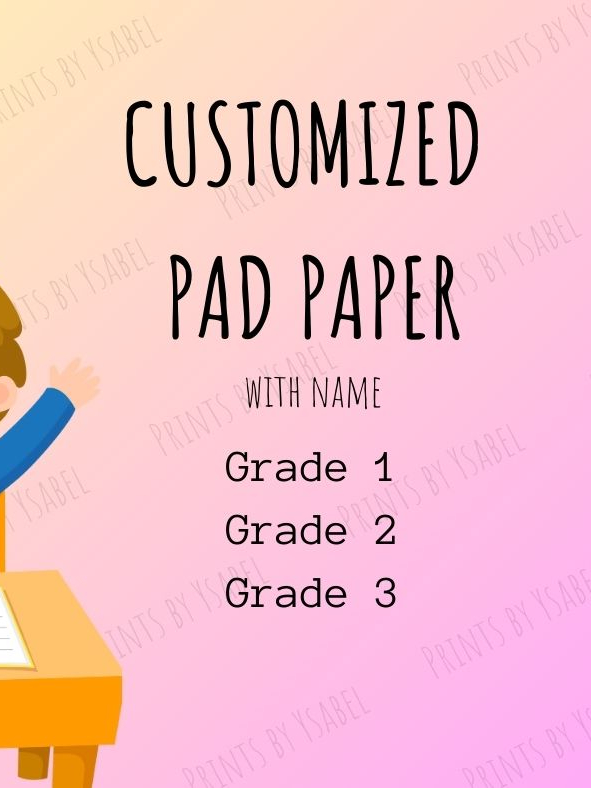 Customized Pad Paper - with name on the bottom | Shopee Philippines