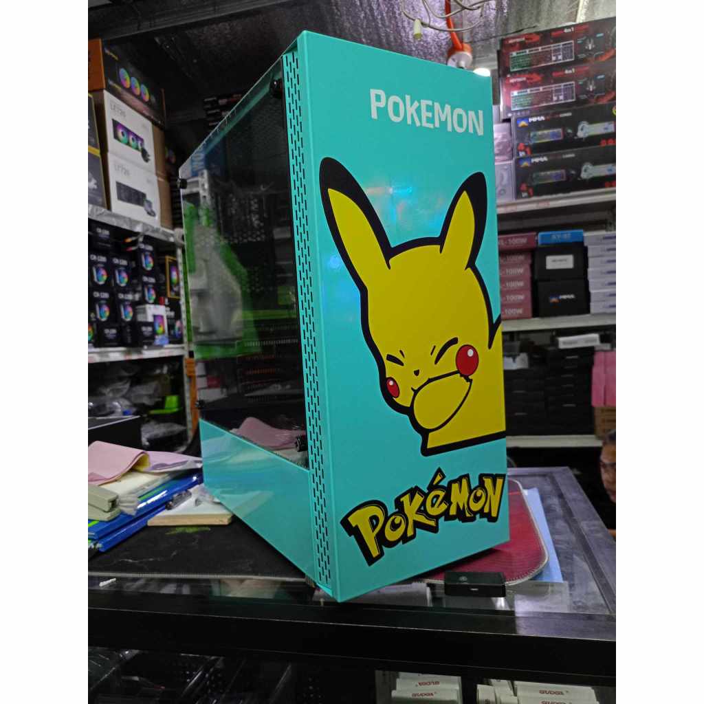 Game KM Ice Drill (Pikachu) Tempered Glass Mid-Tower ATX Gaming Case ...