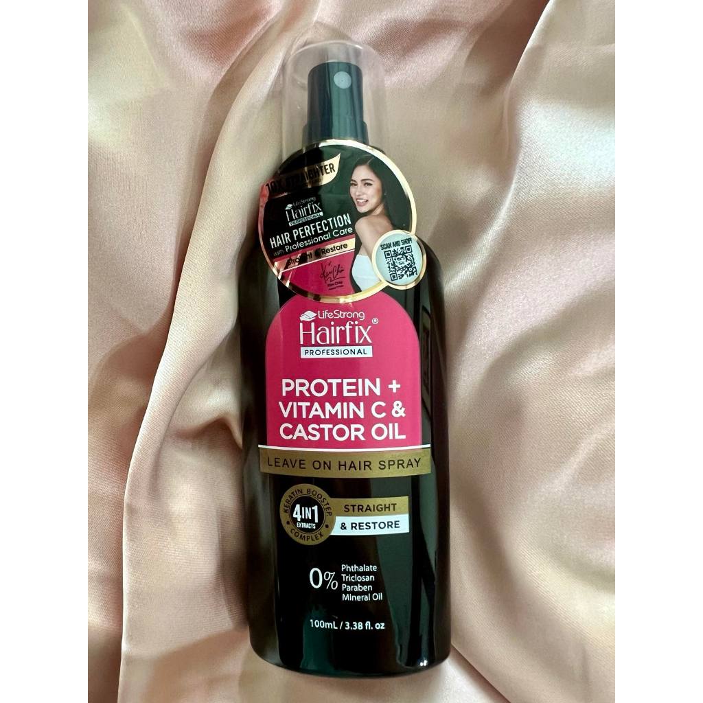 Hairfix Professional Protein + Vitamin C, & Castor Oil Leave On Hair ...