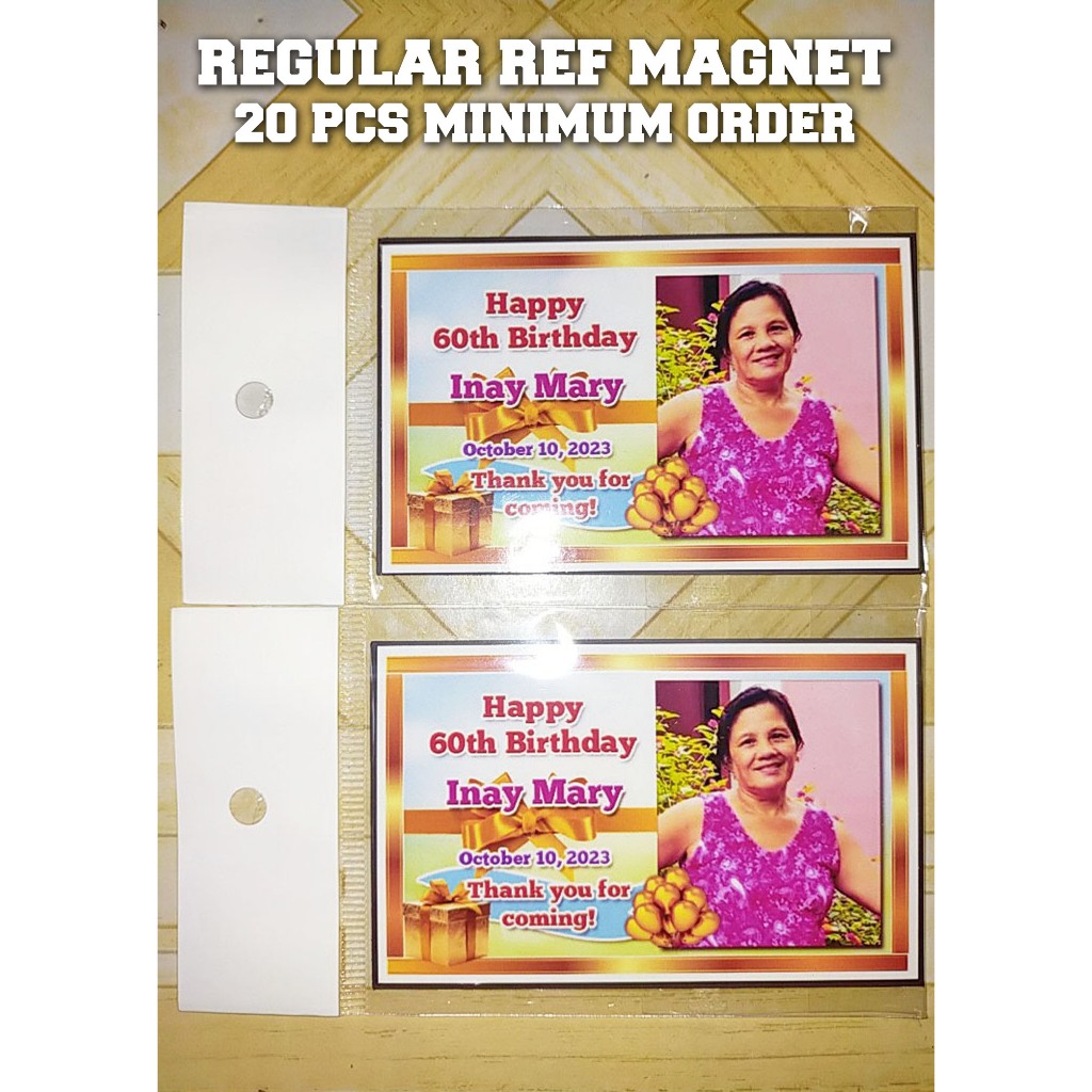 50TH 60TH 70TH FreeLayout Personalized Ref Magnet Souvenir Giveaways ...