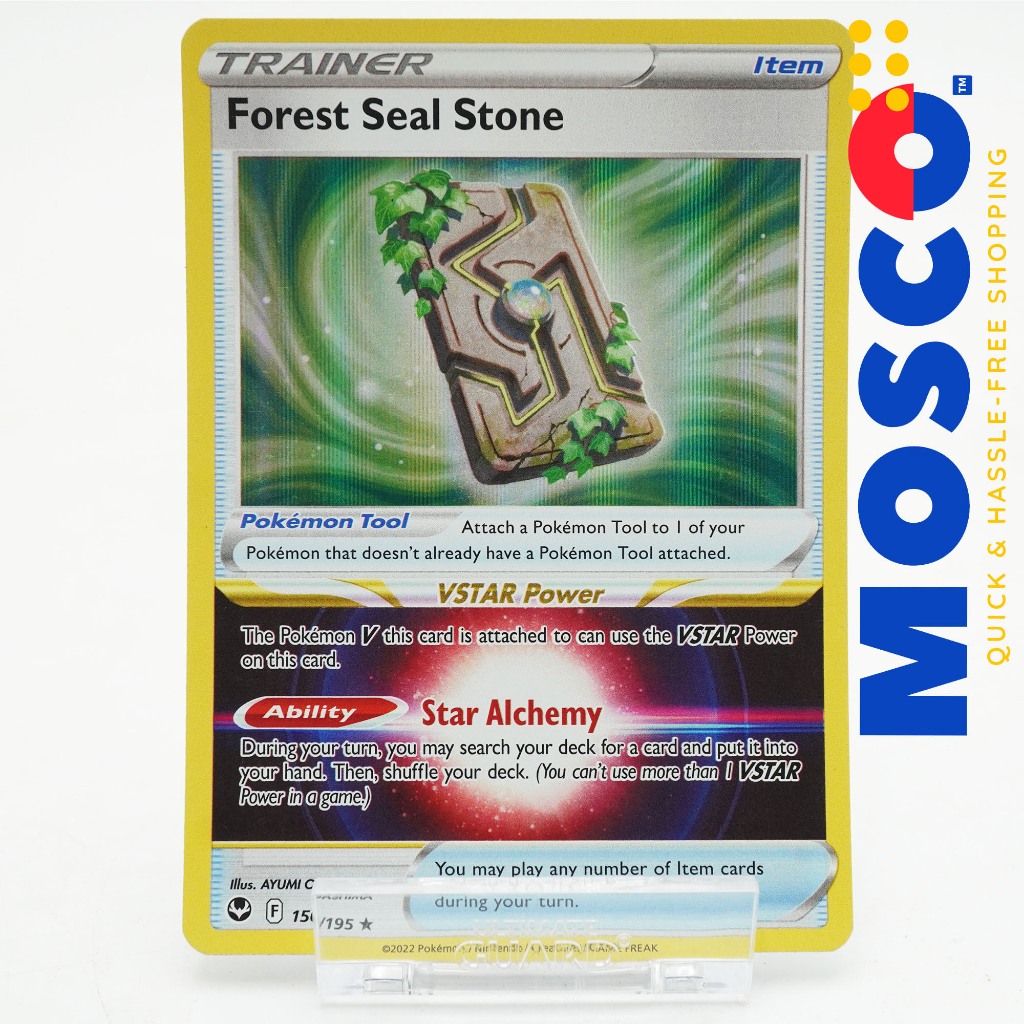 Forest Seal Stone - 156/195 - Holo Rare | Silver Tempest | Pokemon Tool ...
