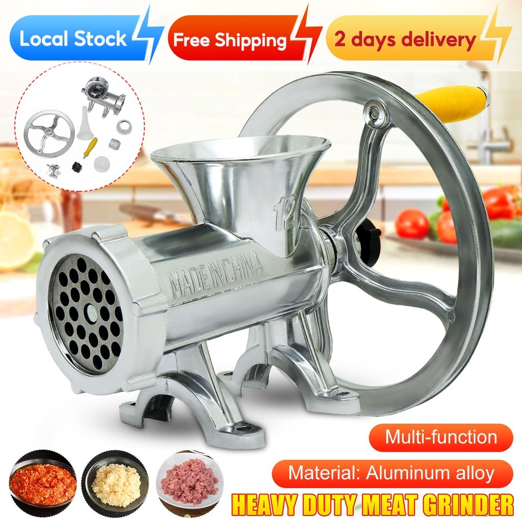 Heavy Duty Meat Mincer Grinder Manual Hand Operated Home Kitchen Beef ...