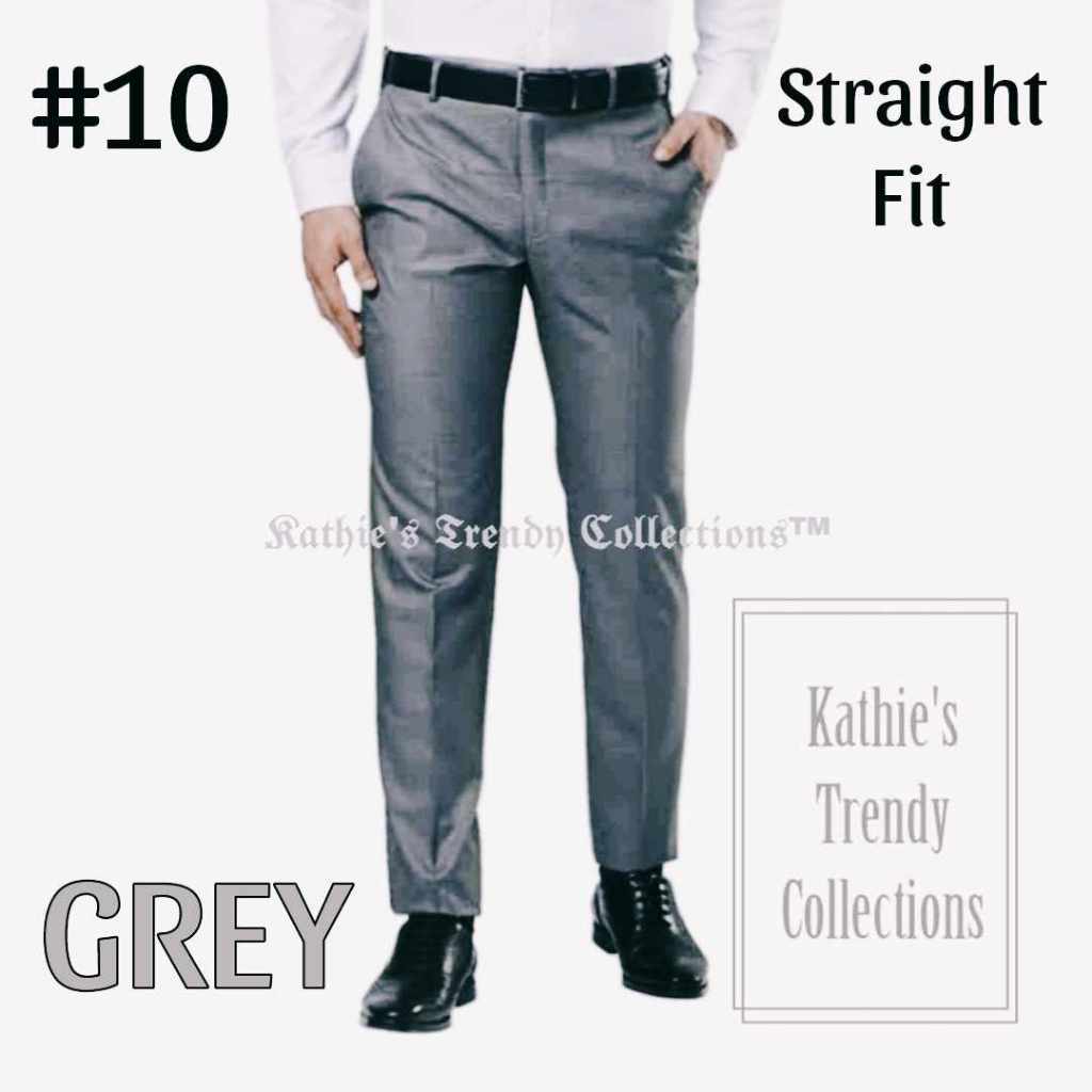 #10 HIGH QUALITY SLACKS FOR MEN THICK FABRIC SLIM STRAIGHT BLACK ...