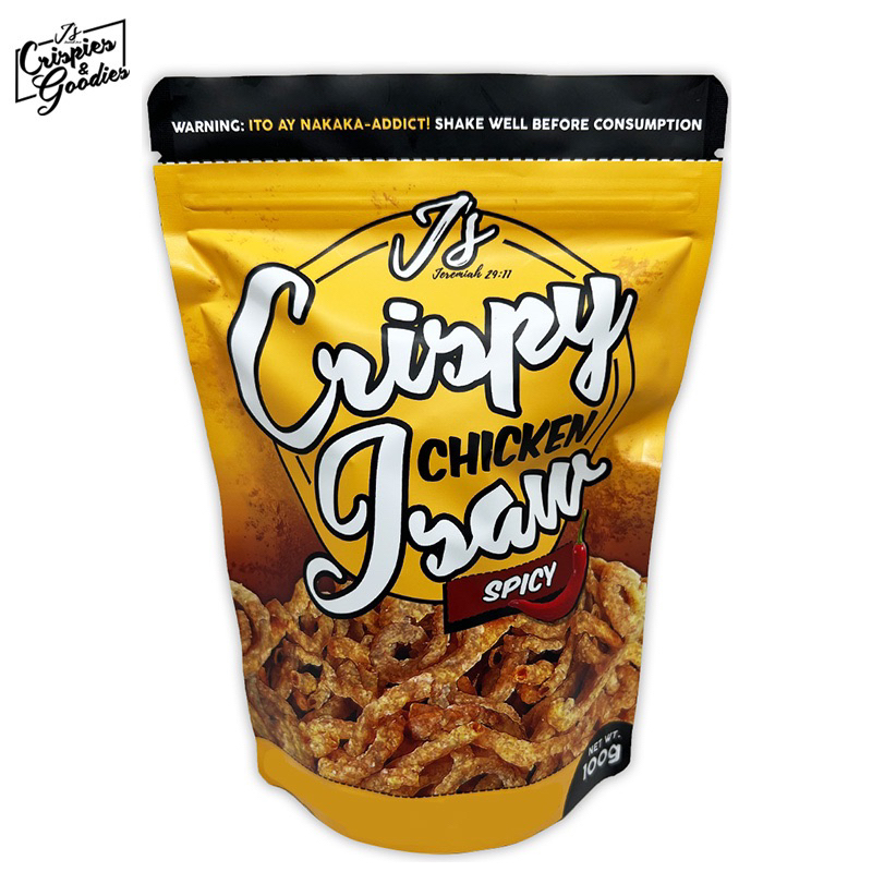 J's Crispy Chicken Isaw - Spicy Flavor - 100g | Shopee Philippines